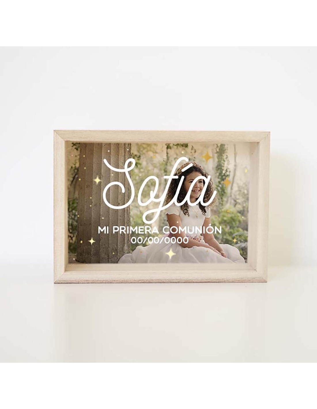 Hucha de madera personalizada - Mi primera comunión